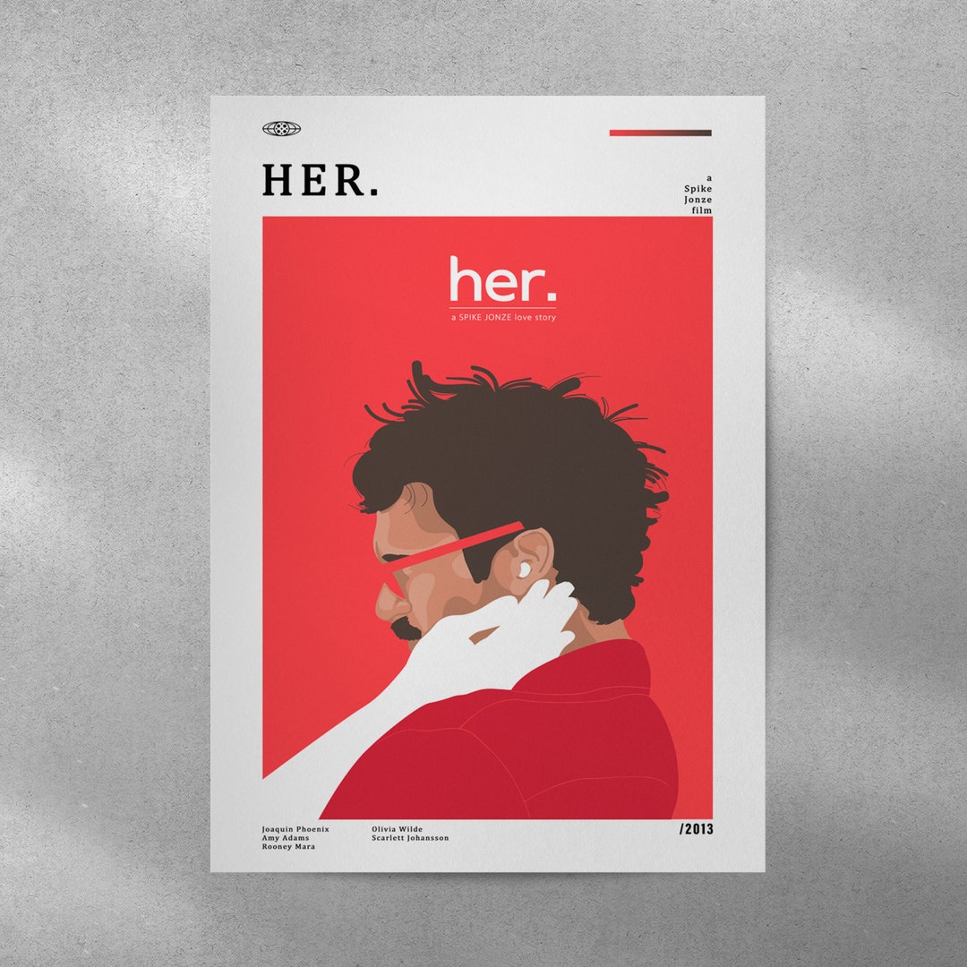 HER Movie Poster, HER Wall Decor, Her Poster Print, Vintage Retro Art Print - Etsy