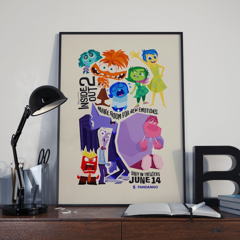 Inside Out 2 Movie Poster, Inside Out 2 Wall Decor, Inside Out 2 Poster ...