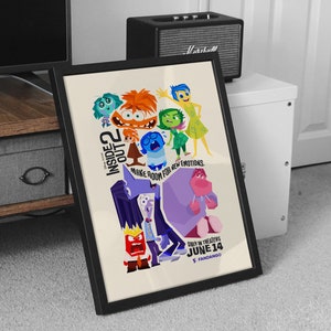 Inside Out 2 Movie Poster, Inside Out 2 Wall Decor, Inside Out 2 Poster ...