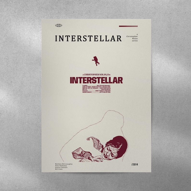 Interstellar Movie Poster, Interstellar Wall Decor, Interstellar Poster ...