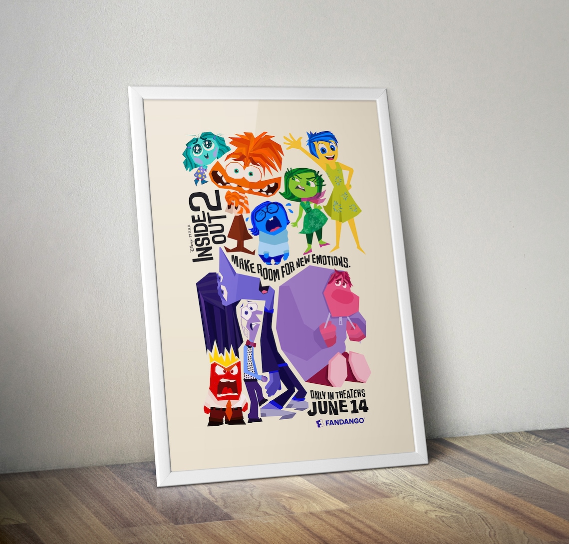 Inside Out 2 Movie Poster, Inside Out 2 Wall Decor, Inside Out 2 Poster ...