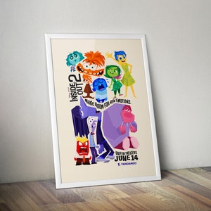 Inside Out 2 Movie Poster, Inside Out 2 Wall Decor, Inside Out 2 Poster ...