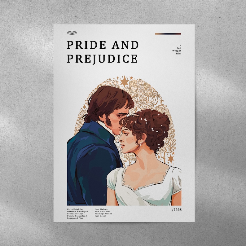 Pride and Prejudice Movie Poster, Pride and Prejudice Wall Decor, Pride ...