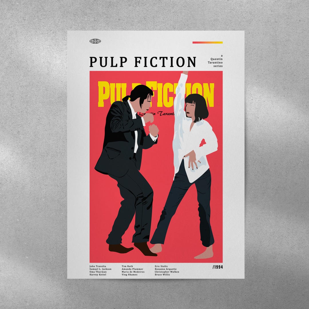 Pulp Fiction Movie Poster, Pulp Fiction Wall Decor,pulp Fiction Poster ...