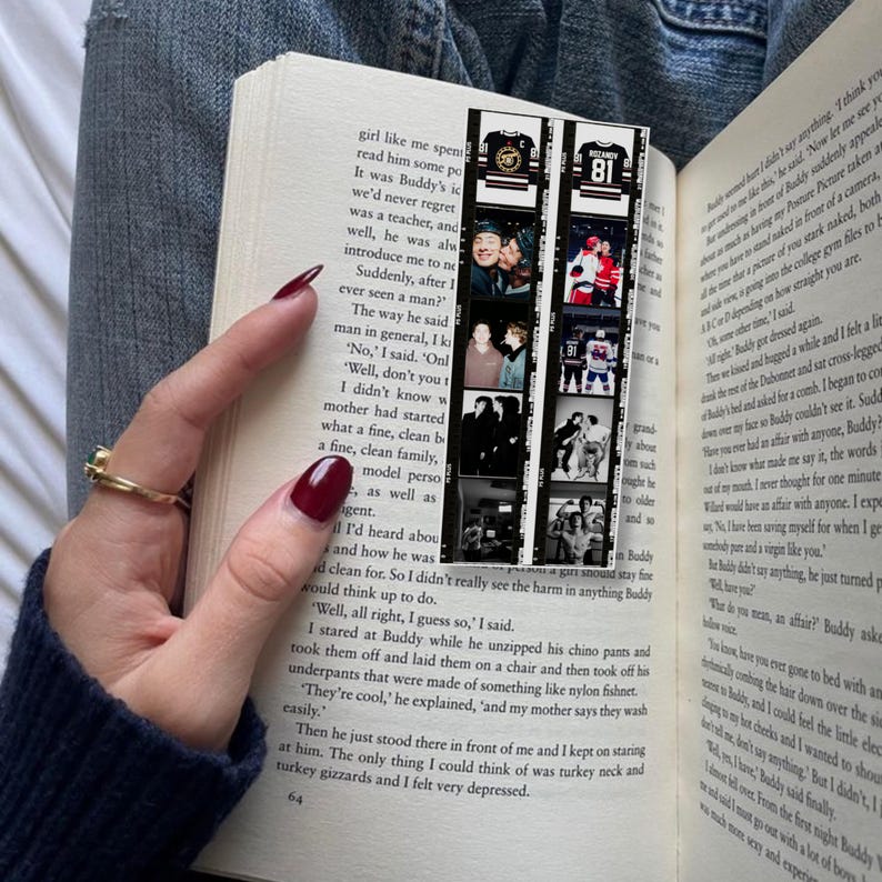 Heated Rivalry Bookmarks Set, Shane and Ilya Film Strip Bookish Gift ...