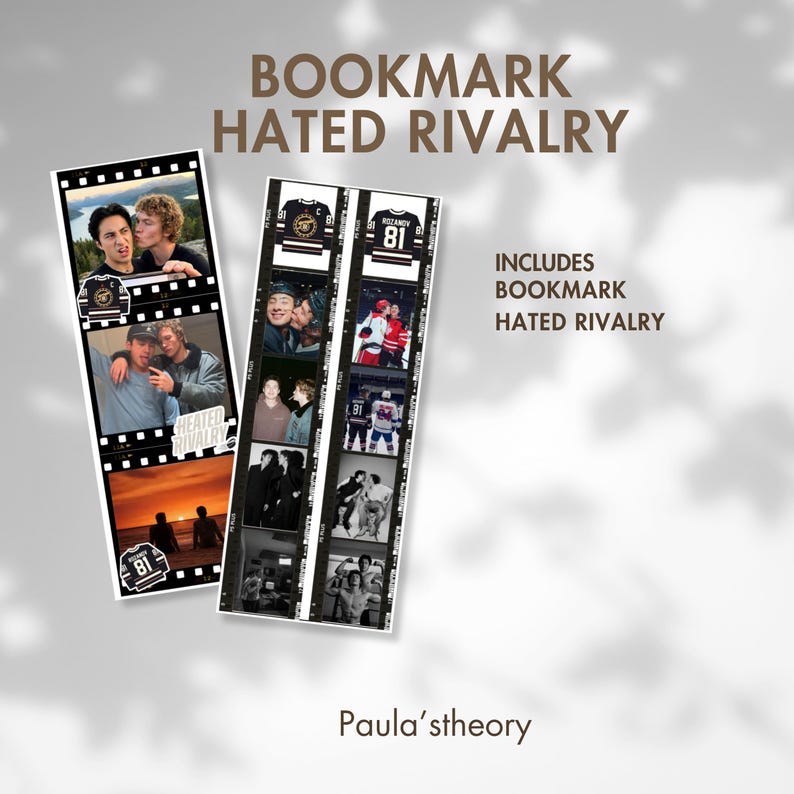 Heated Rivalry Bookmarks Set, Shane and Ilya Film Strip Bookish Gift ...