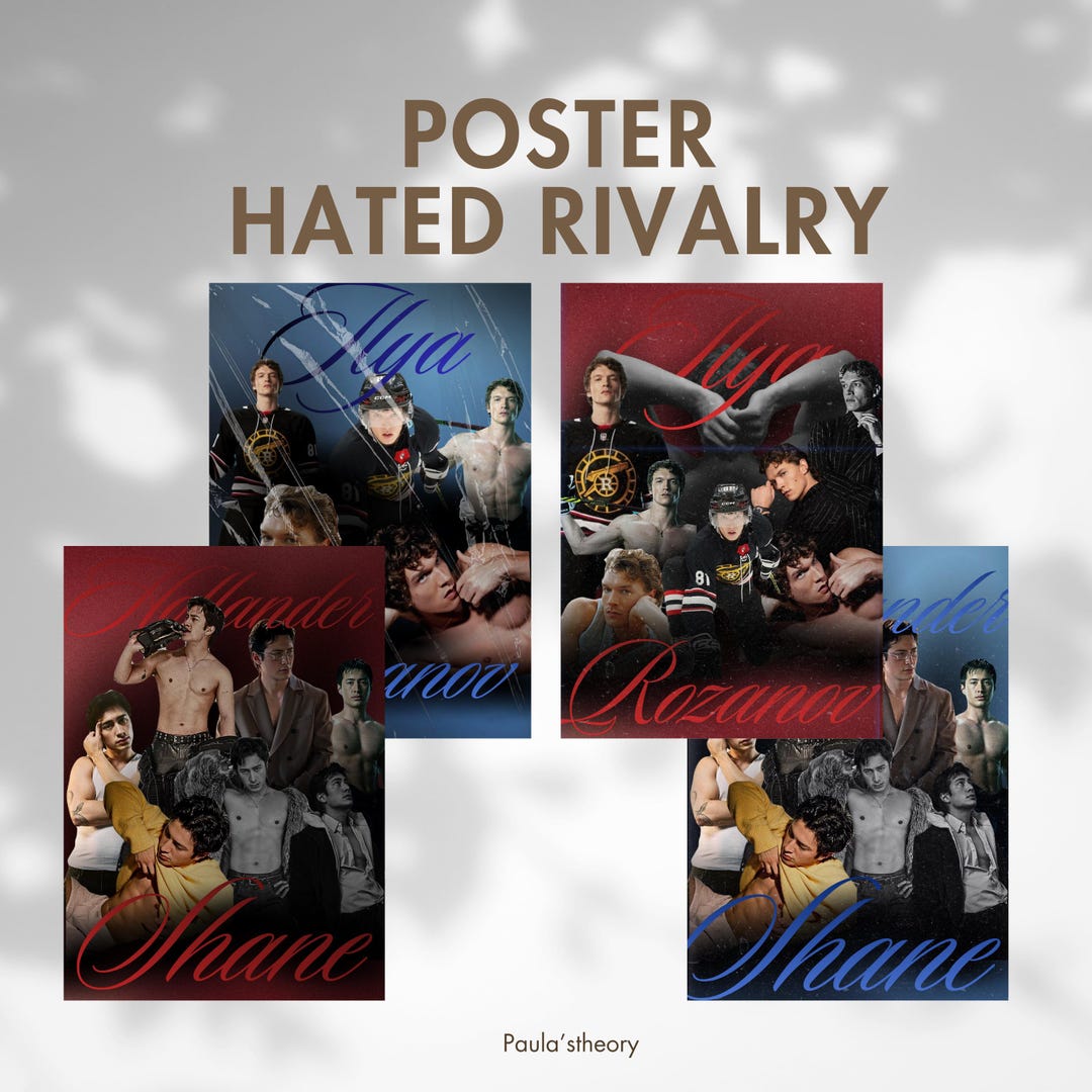 Heated Rivalry Posters | Ilya and Shane Hockey Romance Art | MM Bookish ...