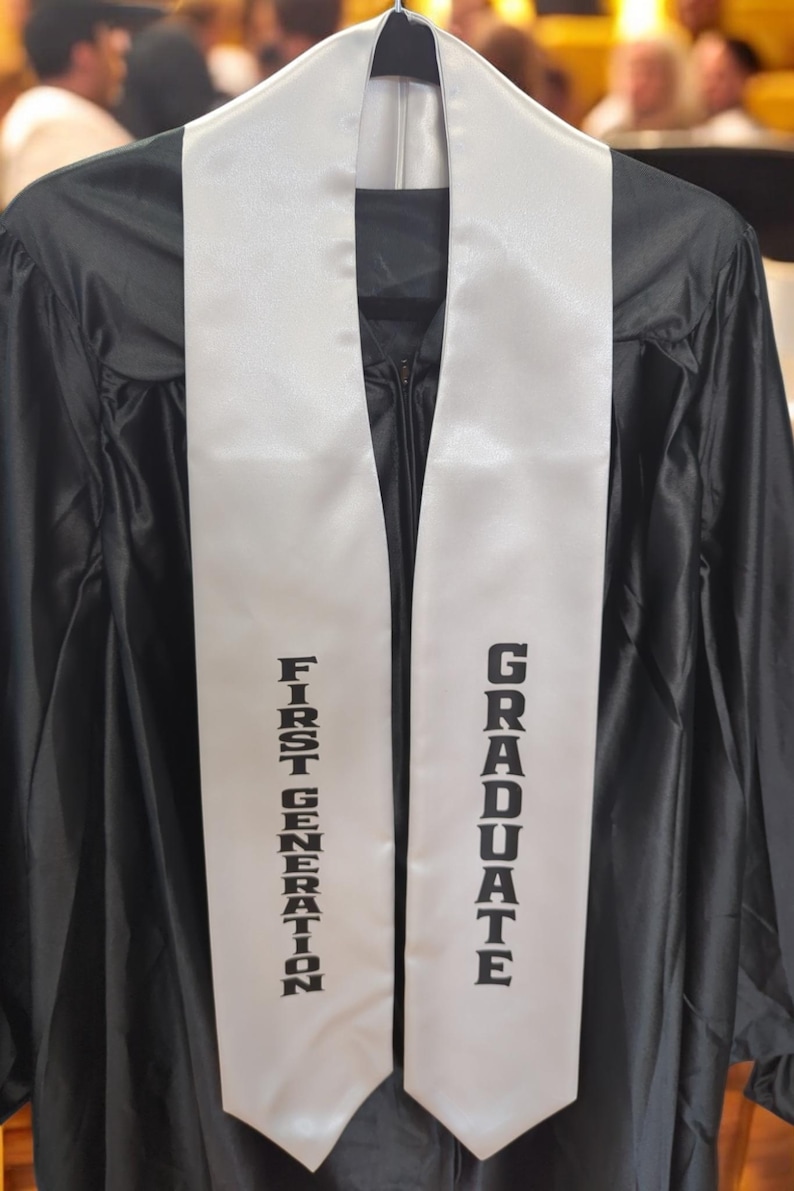 First Generation Graduate Graduation Stole (silver/black) - Etsy