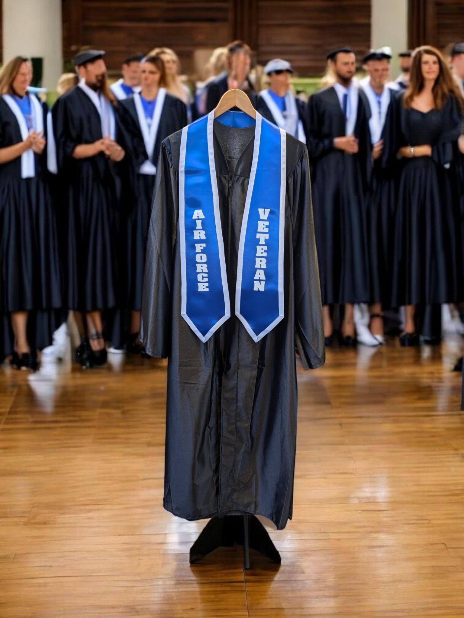 Air Force VETERAN Graduation Stole (royal Blue / White ) - Etsy