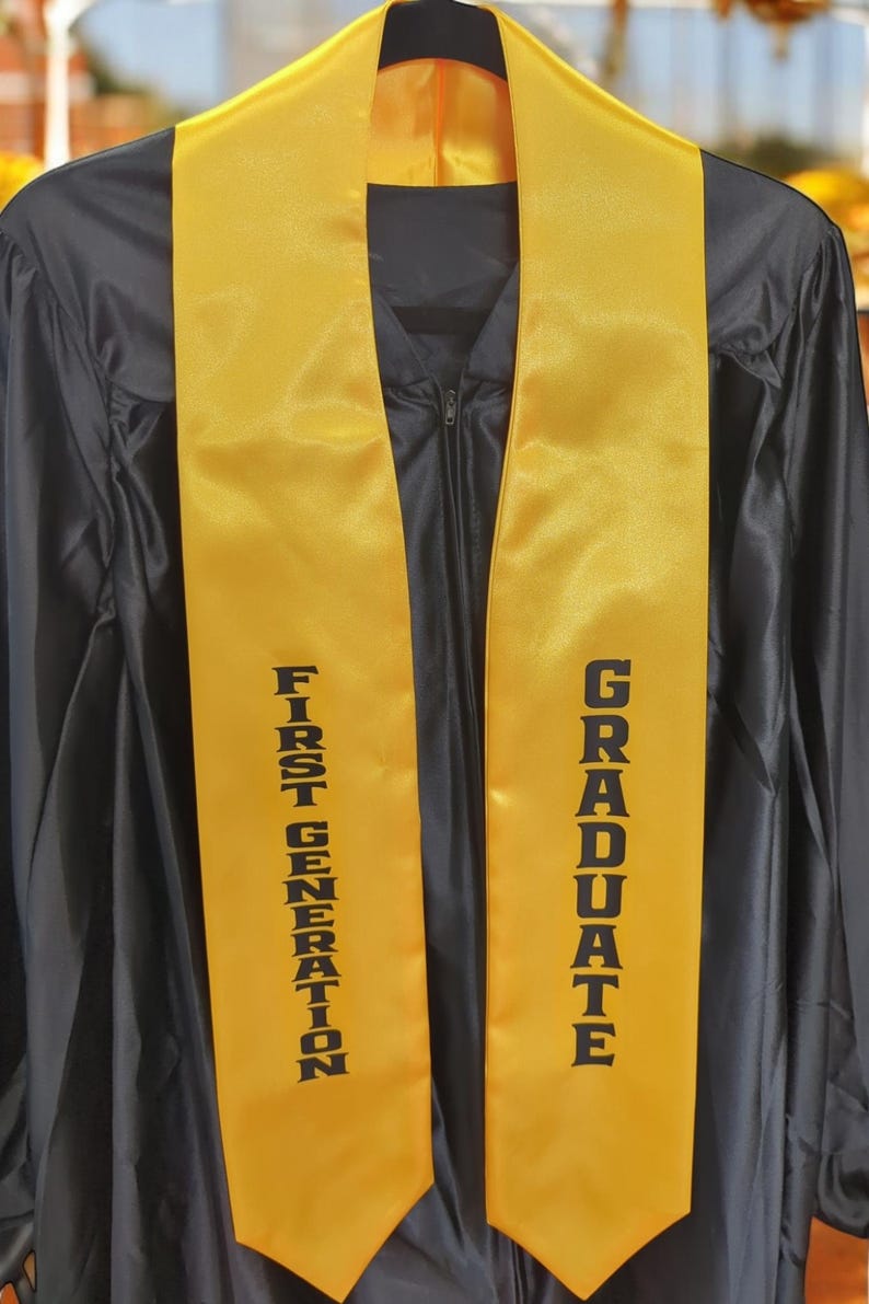 First Generation Graduate Graduation Stole (GOLD/BLACK) - Etsy