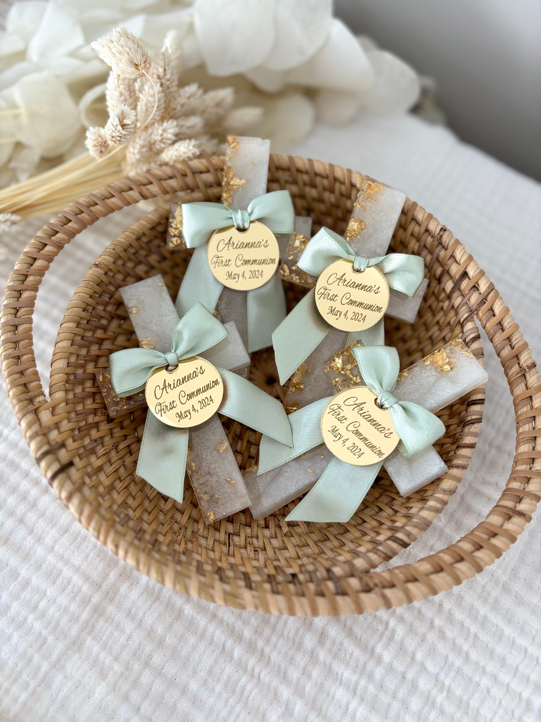 Personalized Baptism Favors for Girl and Boy, First Communion Favors ...