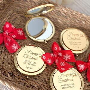 2025 Merry Christmas Personalized Compact Mirror Favors, Christmas ...