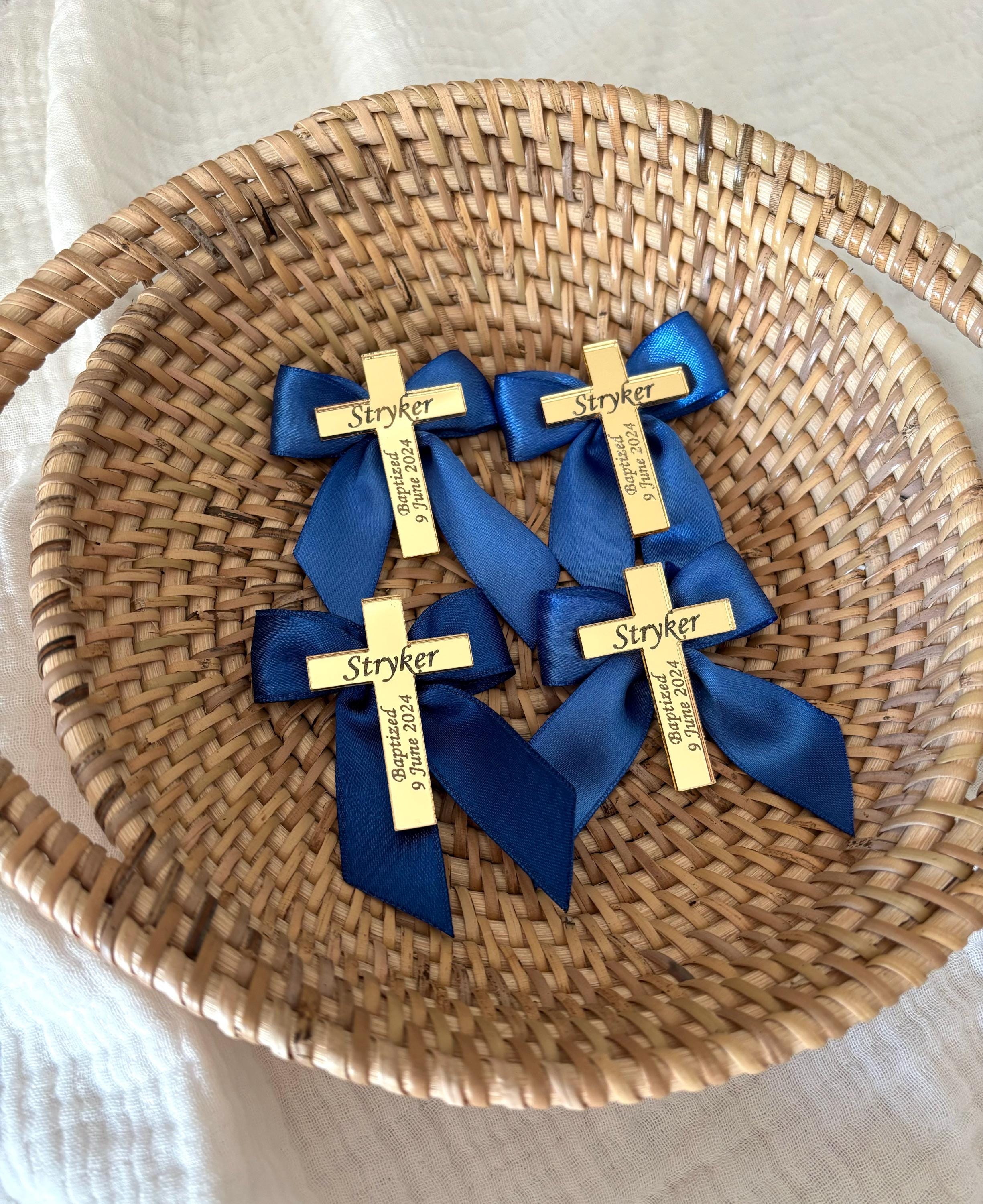 Custom Cross Baptism Name Tag, Baptism Favor Tag, Lettering Name Logo ...