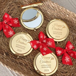 2025 Merry Christmas Personalized Compact Mirror Favors, Christmas ...