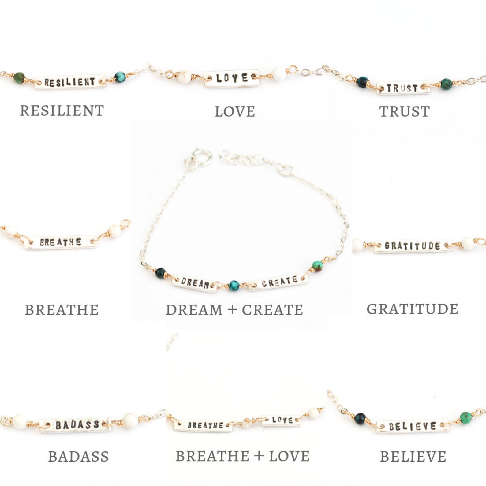 Tiny Mantra Bracelets Empowerment Energy Handcrafted by | Etsy