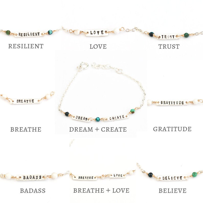 Tiny Mantra Bracelets Empowerment Energy Handcrafted by | Etsy