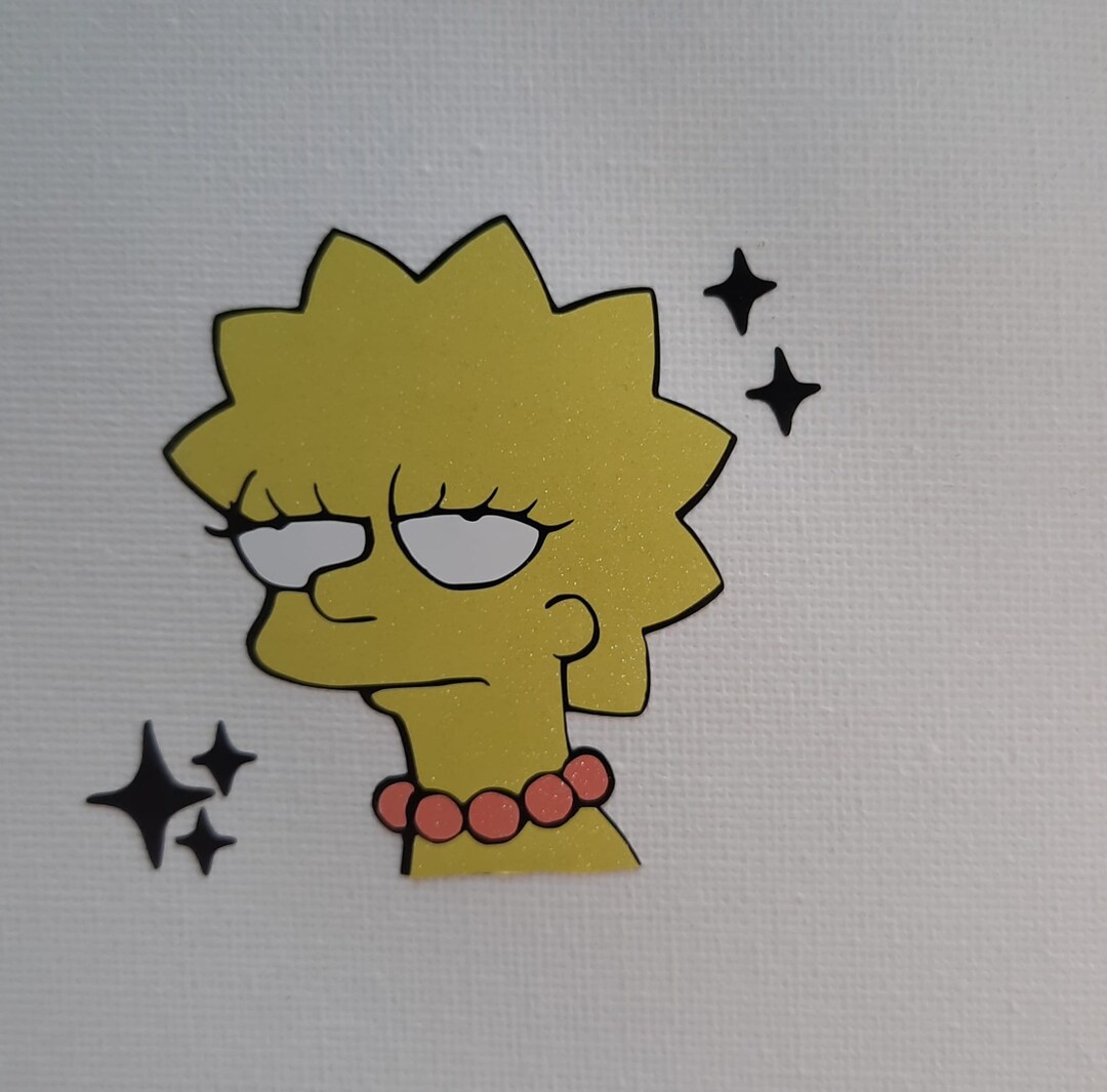 Lisa Simpson Vinyl Sticker. Handmade Sticker, Vinyl, Simpsons - Etsy