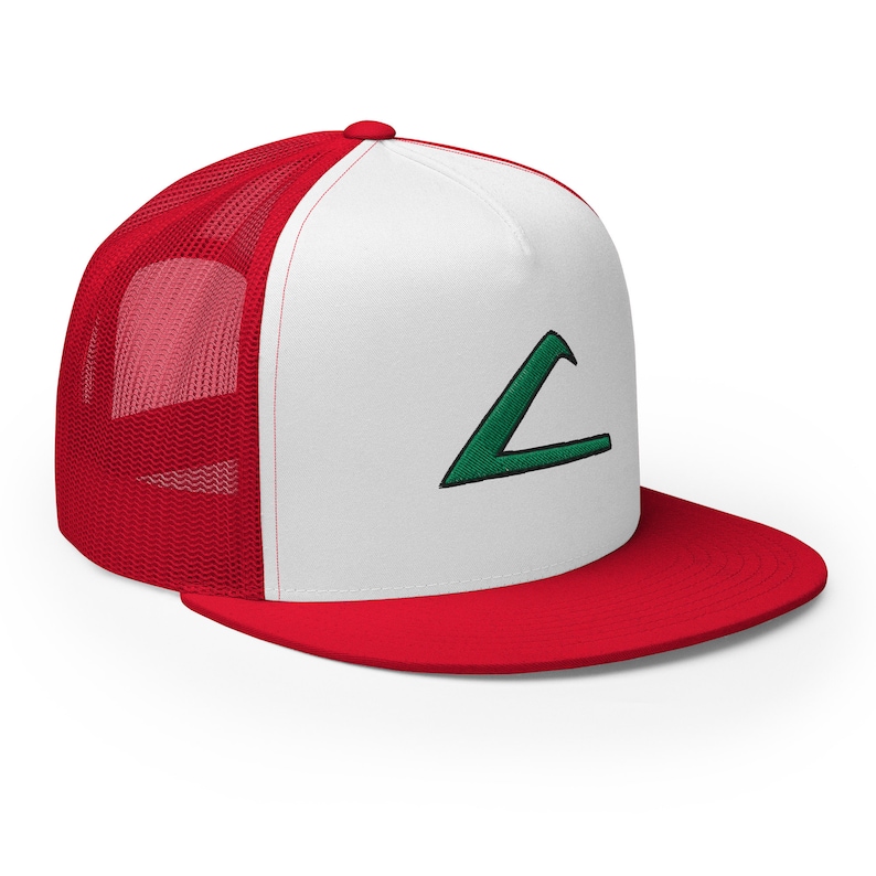 Cosplay Anime Embroidered Trucker Cap, Ash Cosplay Cap, Indigo League ...