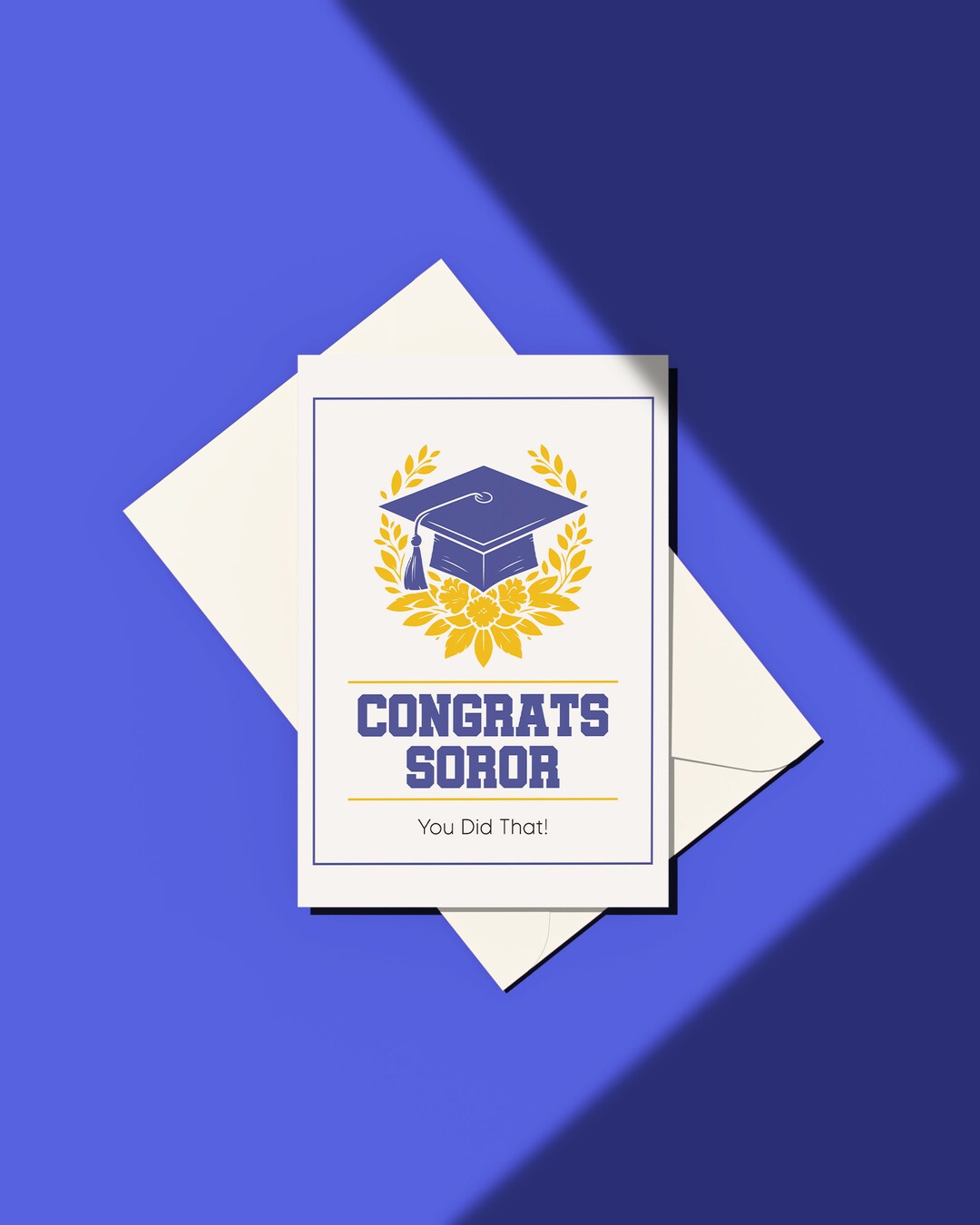 Sigma Gamma Rho Graduation Card 2025 | Digital Download | Blue & Gold ...