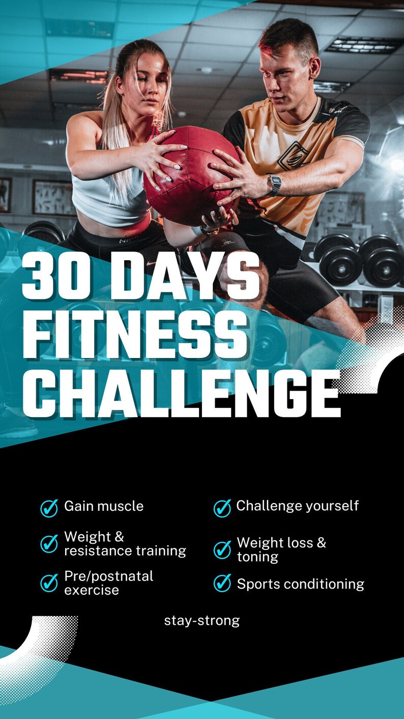 30-day Fitness Challenge: Transform Your Body, Transform Your Life - Etsy