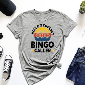 World's Coolest Bingo Caller Shirt, Vintage Bingo Shirt, Bingo Player ...