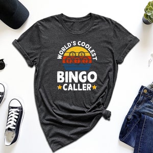 World's Coolest Bingo Caller Shirt, Vintage Bingo Shirt, Bingo Player ...