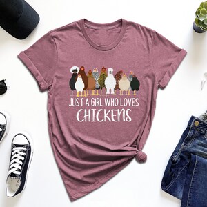 Just A Girl Who Loves Chickens Shirt, Farm Animal Shirt, Gift for ...