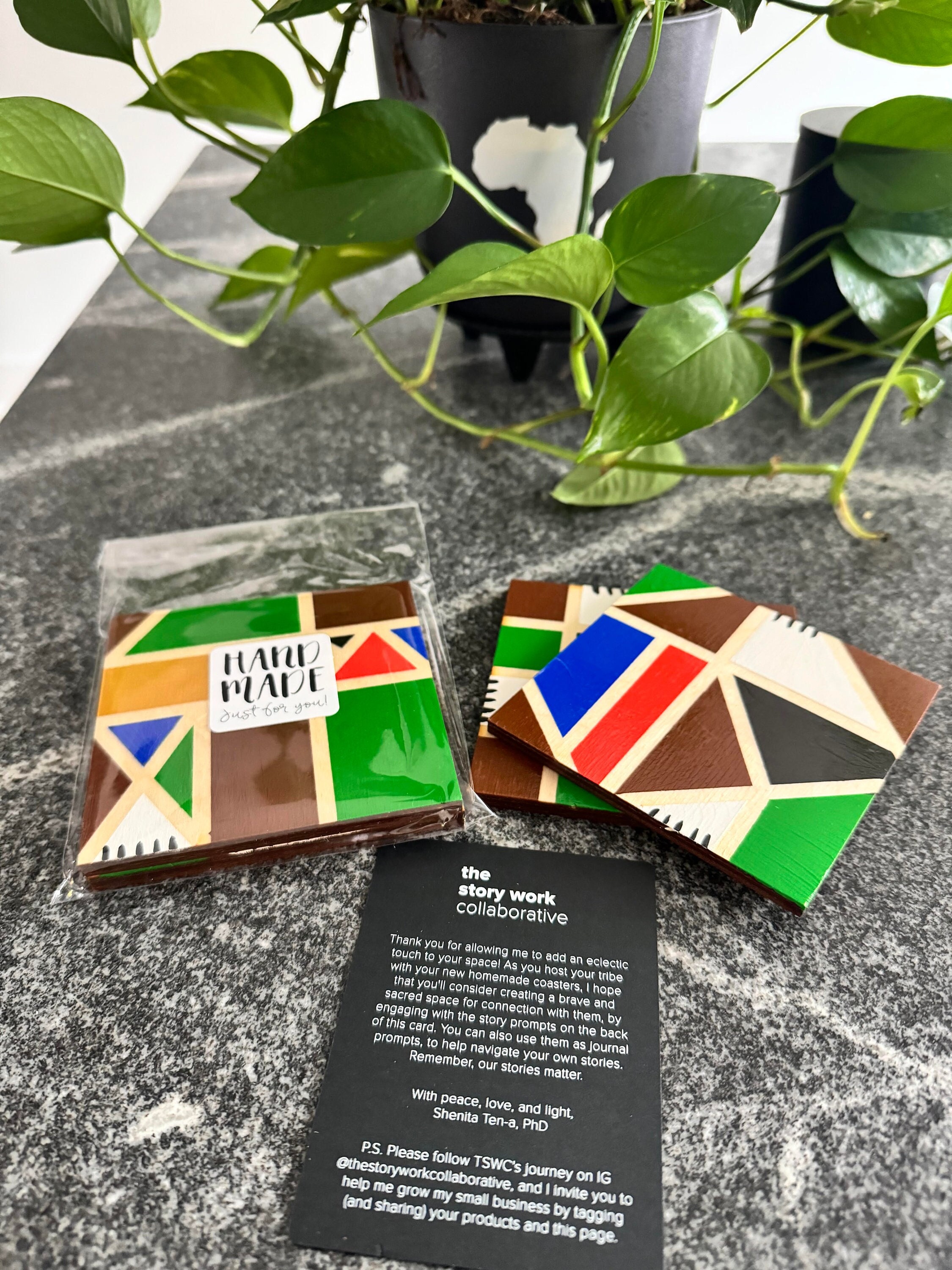 Custom Bohemian/afrocentric Coasters (set of 4) - Etsy