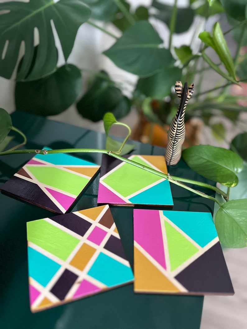 Custom Bohemian/afrocentric Coasters (set of 4) - Etsy