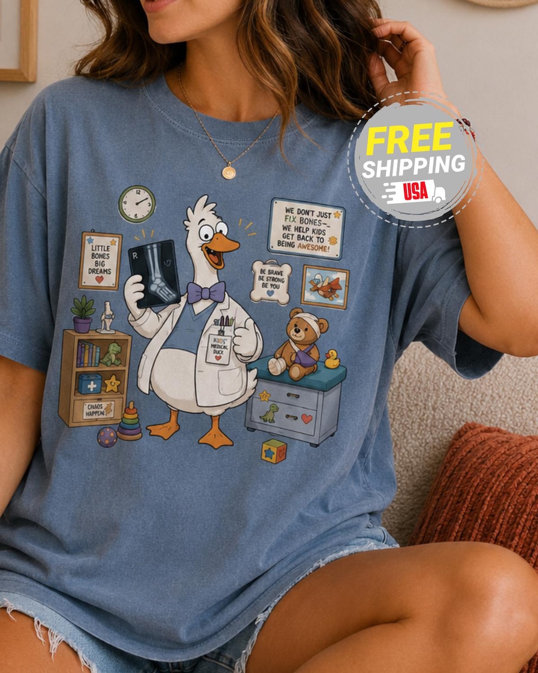 Pediatric Orthopedic Doctor Goose Shirt, Funny Pediatric Nurse Tee ...
