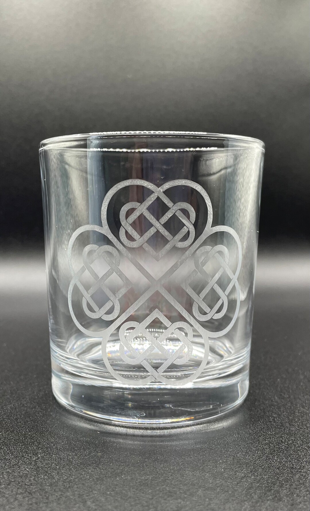 Celtic Knot Irish Gaelic Symbol Shamrock Etched Glassware, Unique Gift ...