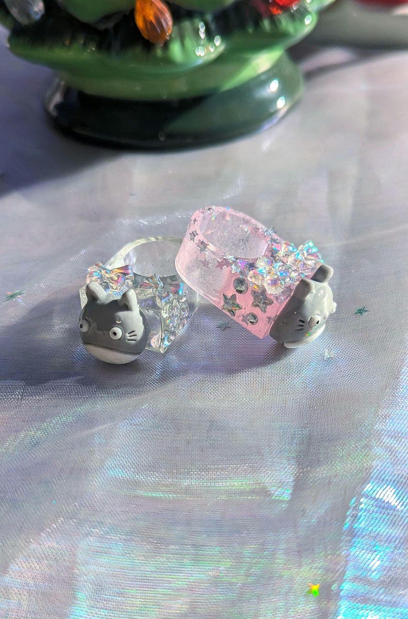 Totoro Inspired Studio Ghibli Rings - Etsy