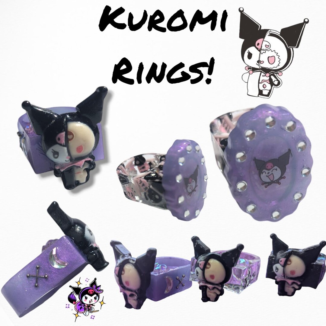 Kuromi Spooky Sanrio Rings - Etsy Canada