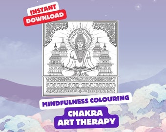 Digital Download Chakra Mindfulness Adult Colouring Page Peace Calming ...