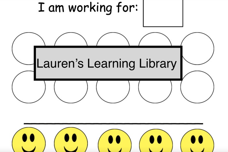 DIGITAL DOWNLOAD: Smiley Face Token Board 6-10 Tokens Token Economy ...