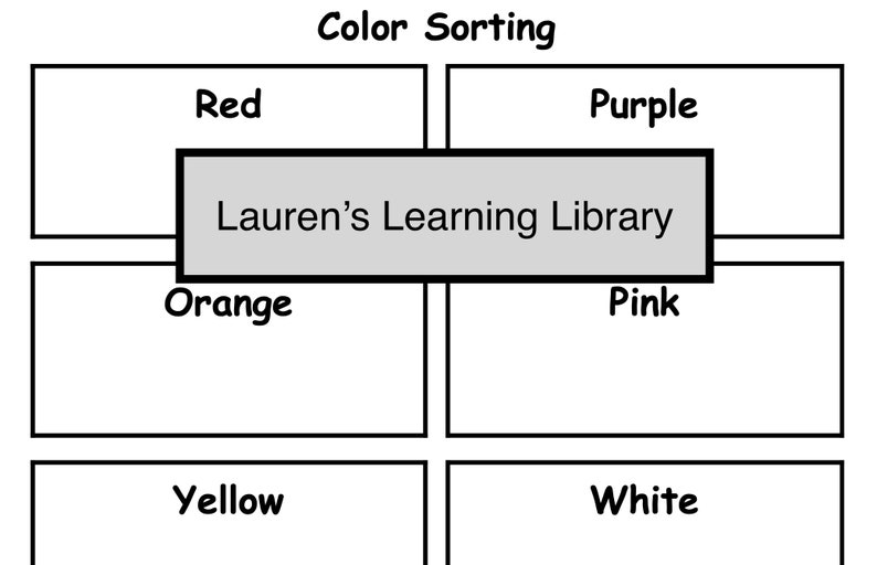 DIGITAL DOWNLOAD: Color Sorting Activity Kindergarten Preschool Special ...