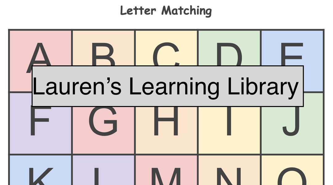 DIGITAL DOWNLOAD: Alphabet Letter Matching Uppercase to Lowercase ...