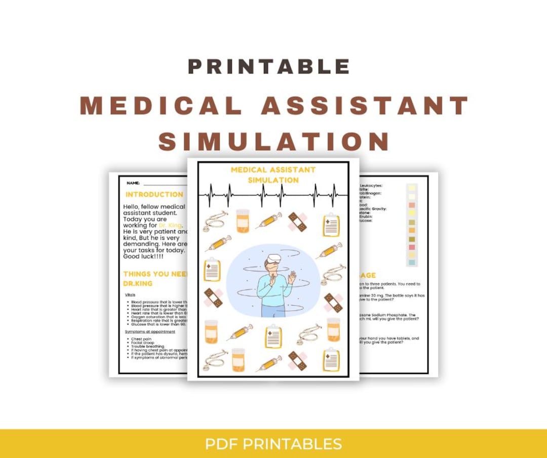 Medical Assistant Simulation PDF - Etsy