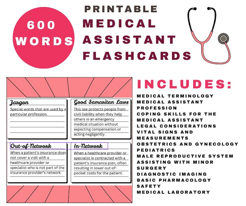 Medical Assistant Flashcards PDF | Medical Assistant Vocabulary ...