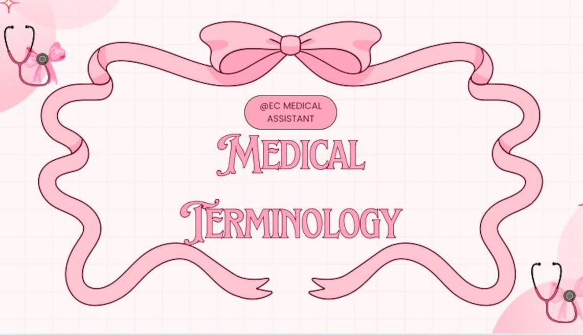 Medical Terminology PDF| 260 Pages| Medical Assistant Study Guide| Pink ...