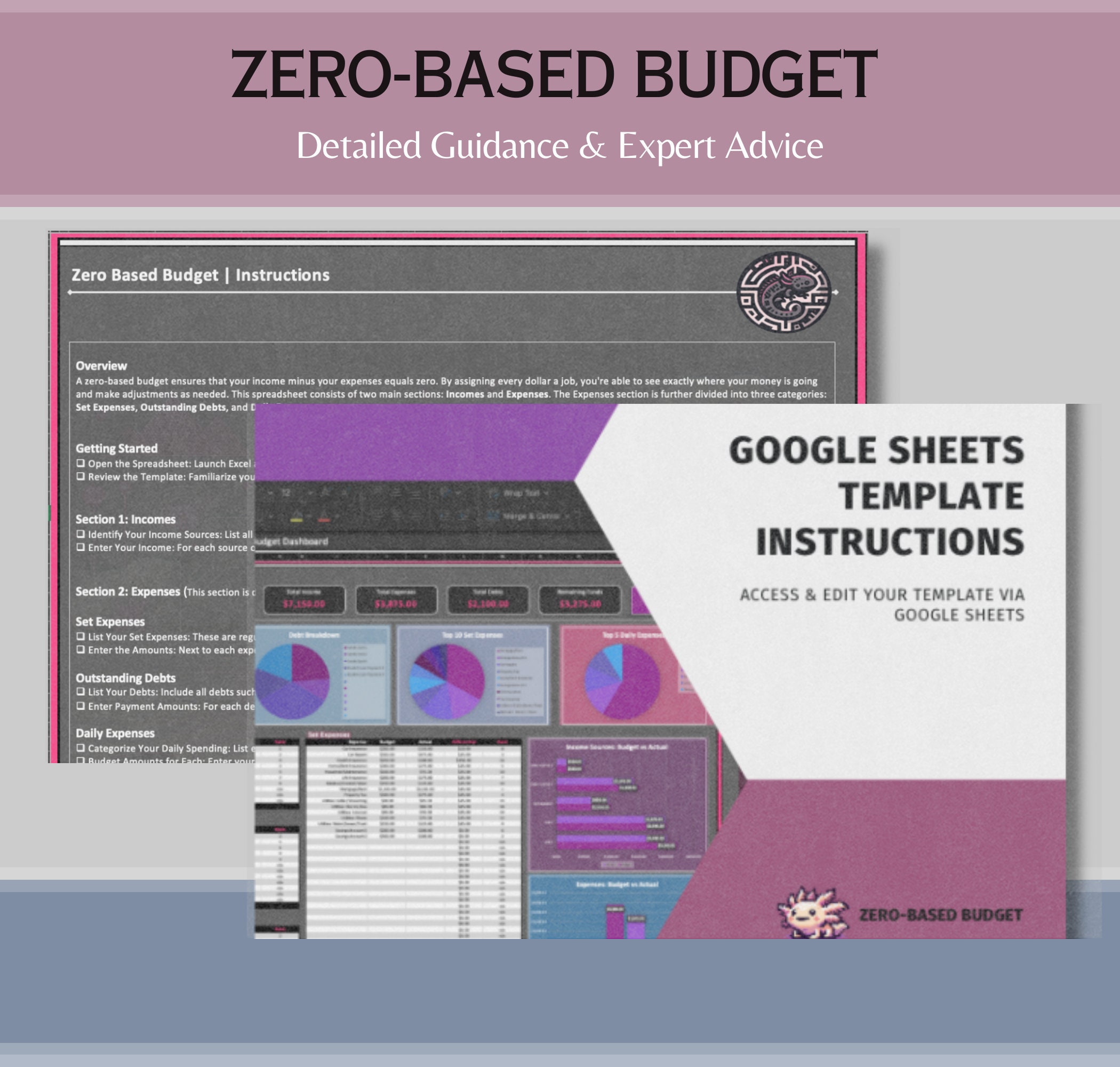 Zero-based Budgeting Excel Template | Google Sheets Compatible ...