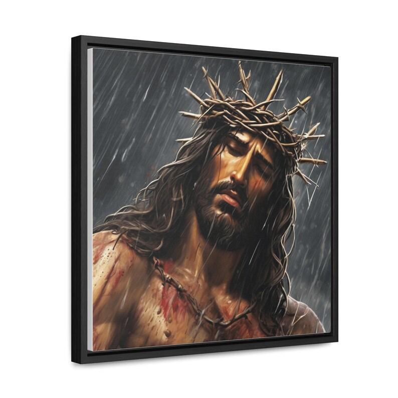 Jesus Christ Gallery Canvas Wraps, Square Frame GOD Savior Lord Bible ...