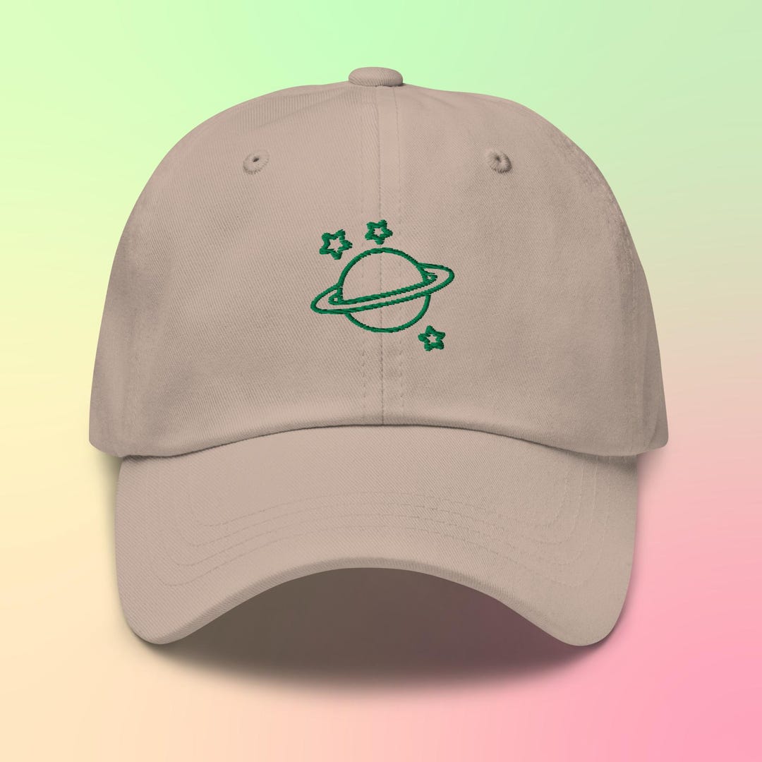 Embroidered Outer Space Dad Hat Embroidered Planet and Stars Hat Outer ...