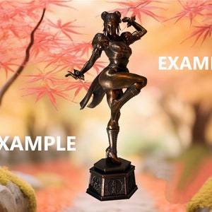 Chun Li 3D Printed Resin Figure, Chun Li From Street Fighter Wedding ...