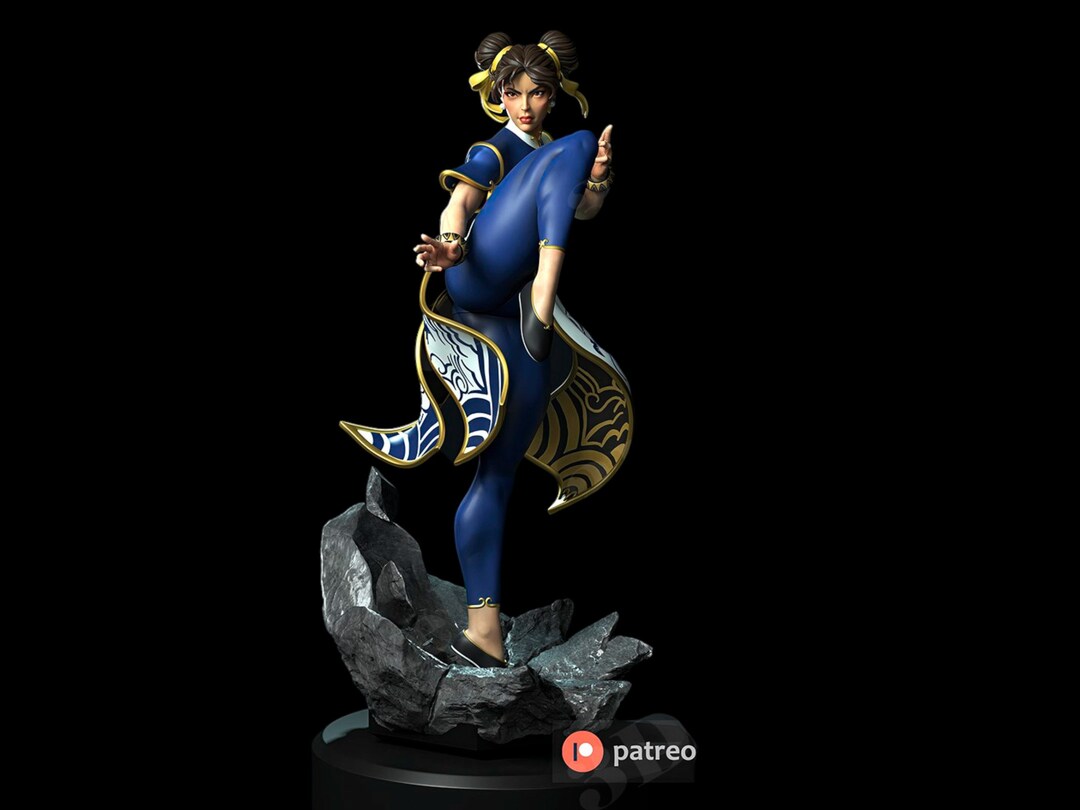 Chun-li Street Fighter 3D Printed Resin Figure - Video Game Collectible ...