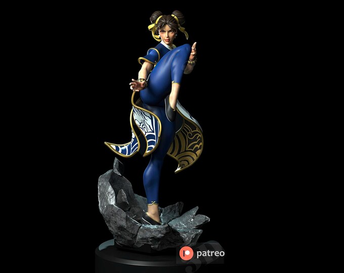 Chun Li 3D Printed Resin Figure, Chun Li From Street Fighter Wedding ...