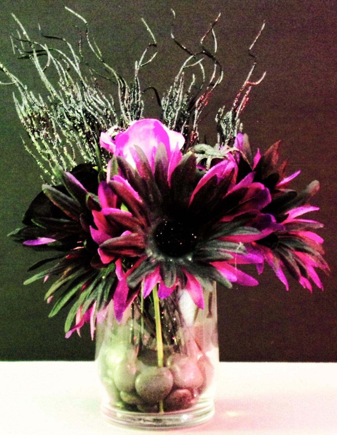 Spooky Splendor, Sunflowers, Roses, Halloween Themed Artificial Flower ...