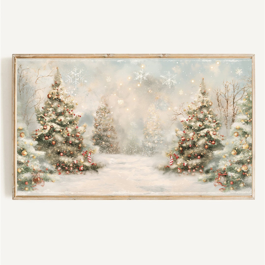 Winter Wonderland Christmas Decor Samsung TV Art for Frame TV Digital ...
