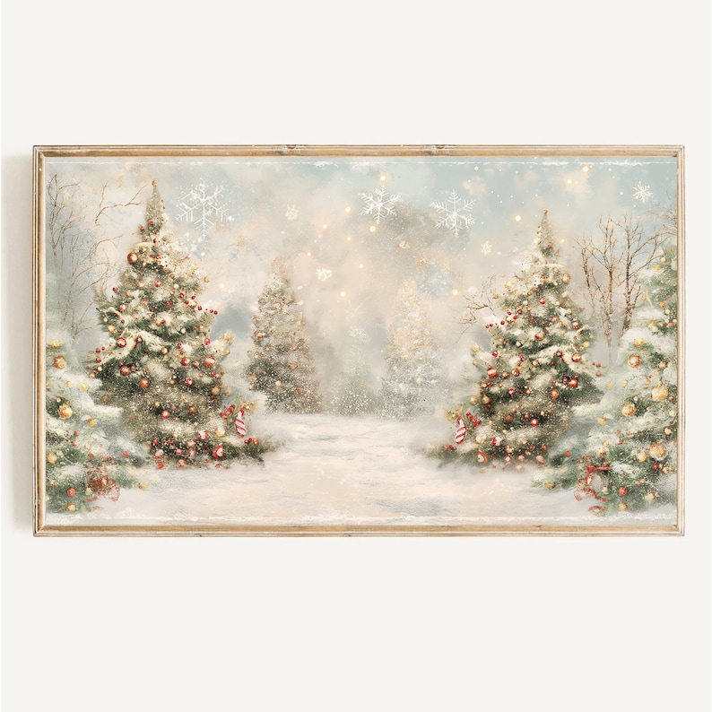 Winter Wonderland Christmas Decor Samsung TV Art for Frame TV Digital ...