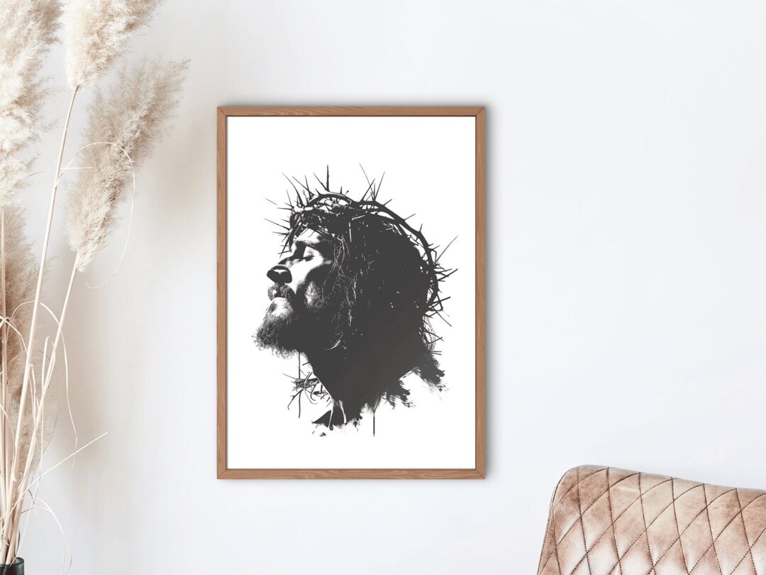 Jesus Christ Poster Print, Jesus Portrait, Christian Wall Art, Home ...